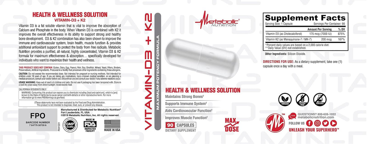 High potency vitamin D3 7000 IU