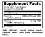 High potency Vitamin D3 and K2