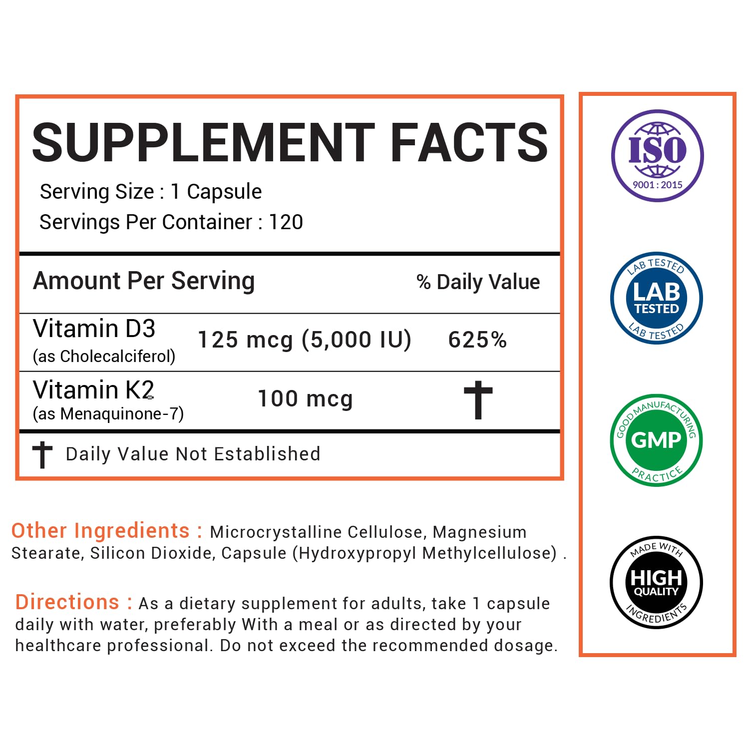 High potency Vitamin D3 capsules