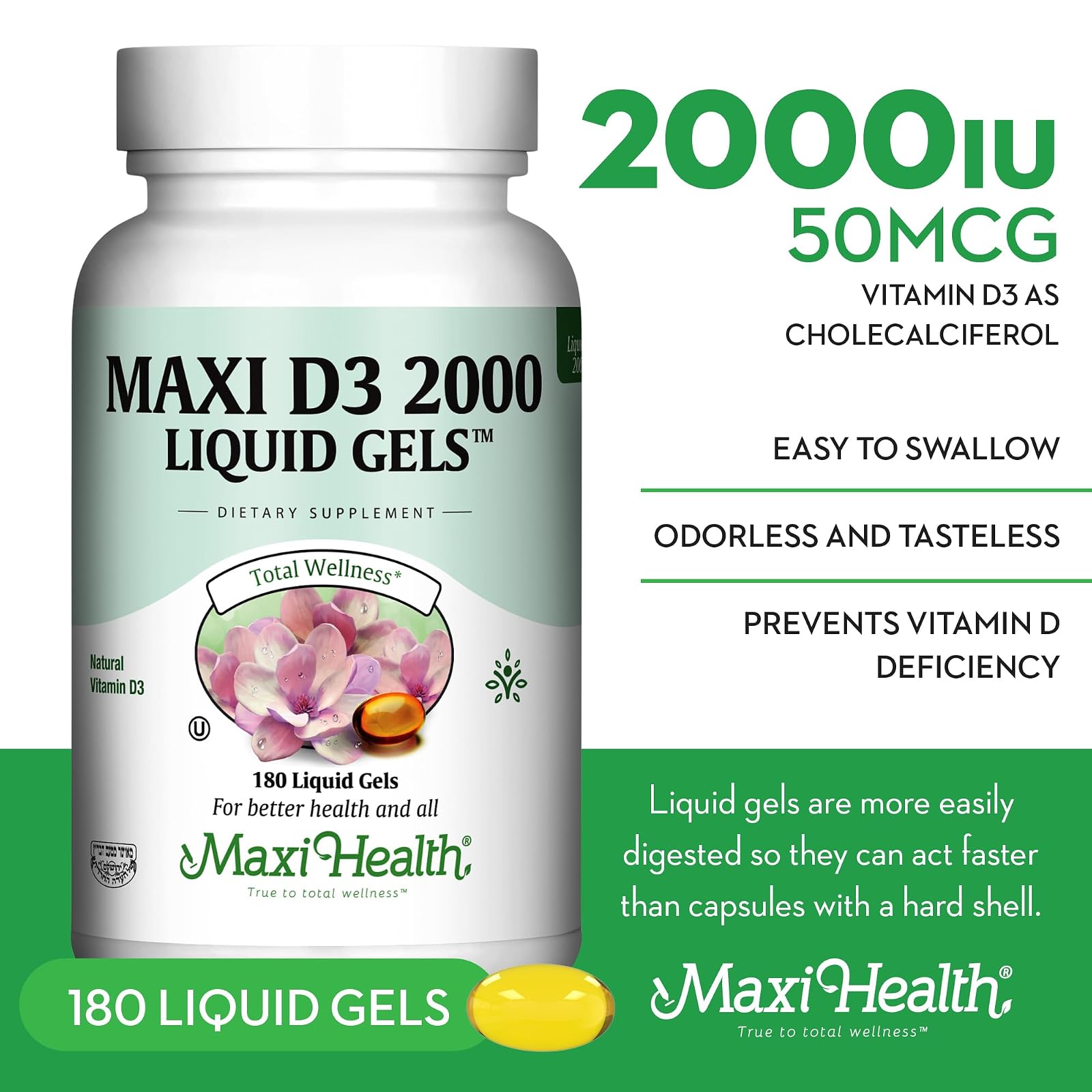 High potency vitamin D3 for bones