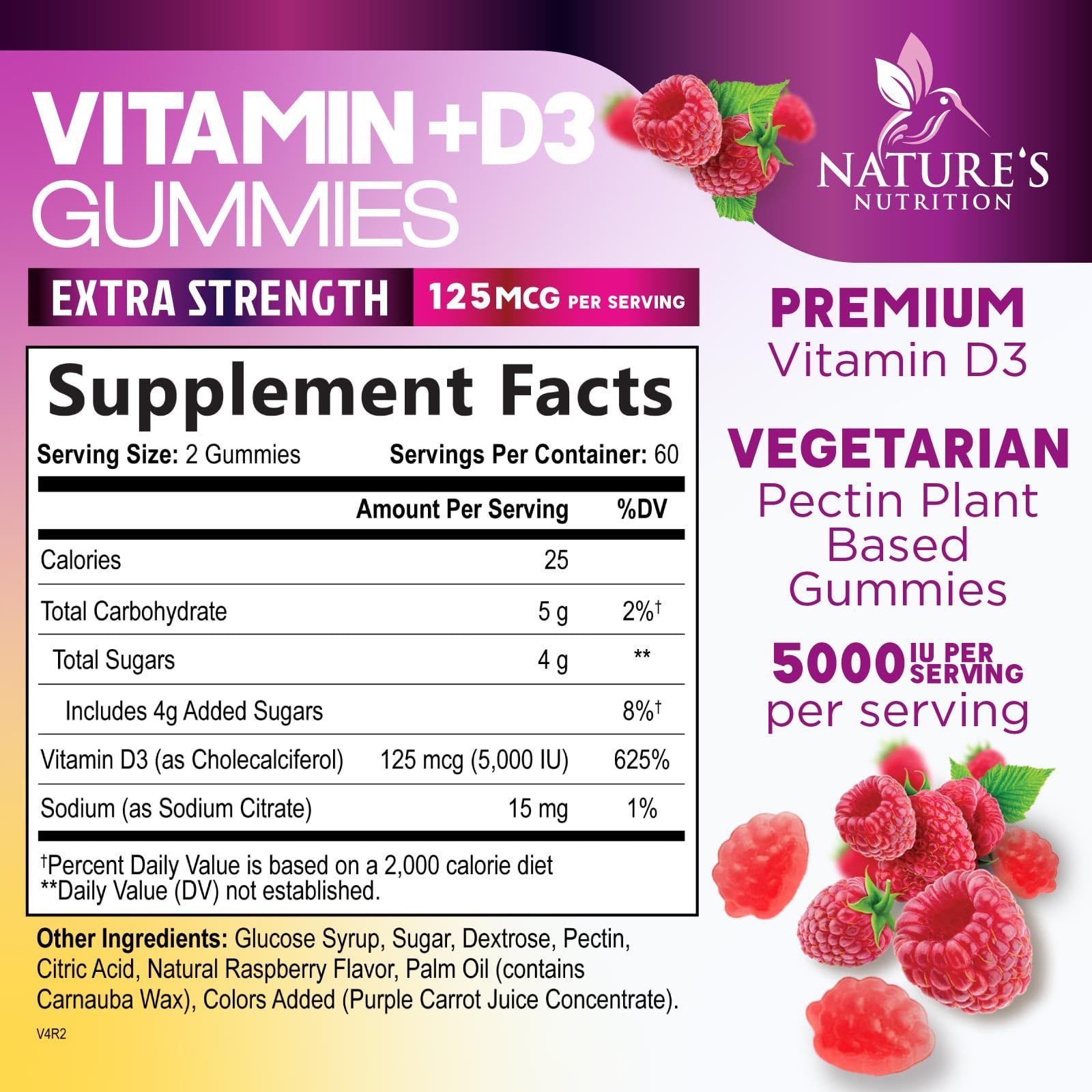 High potency Vitamin D3 gummies