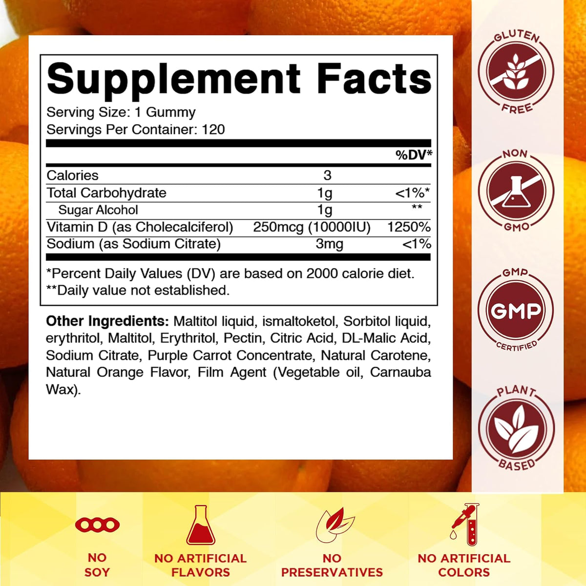 High potency Vitamin D3 gummies