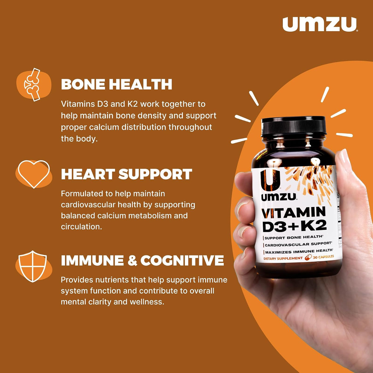 High potency Vitamin D3 K2 capsules