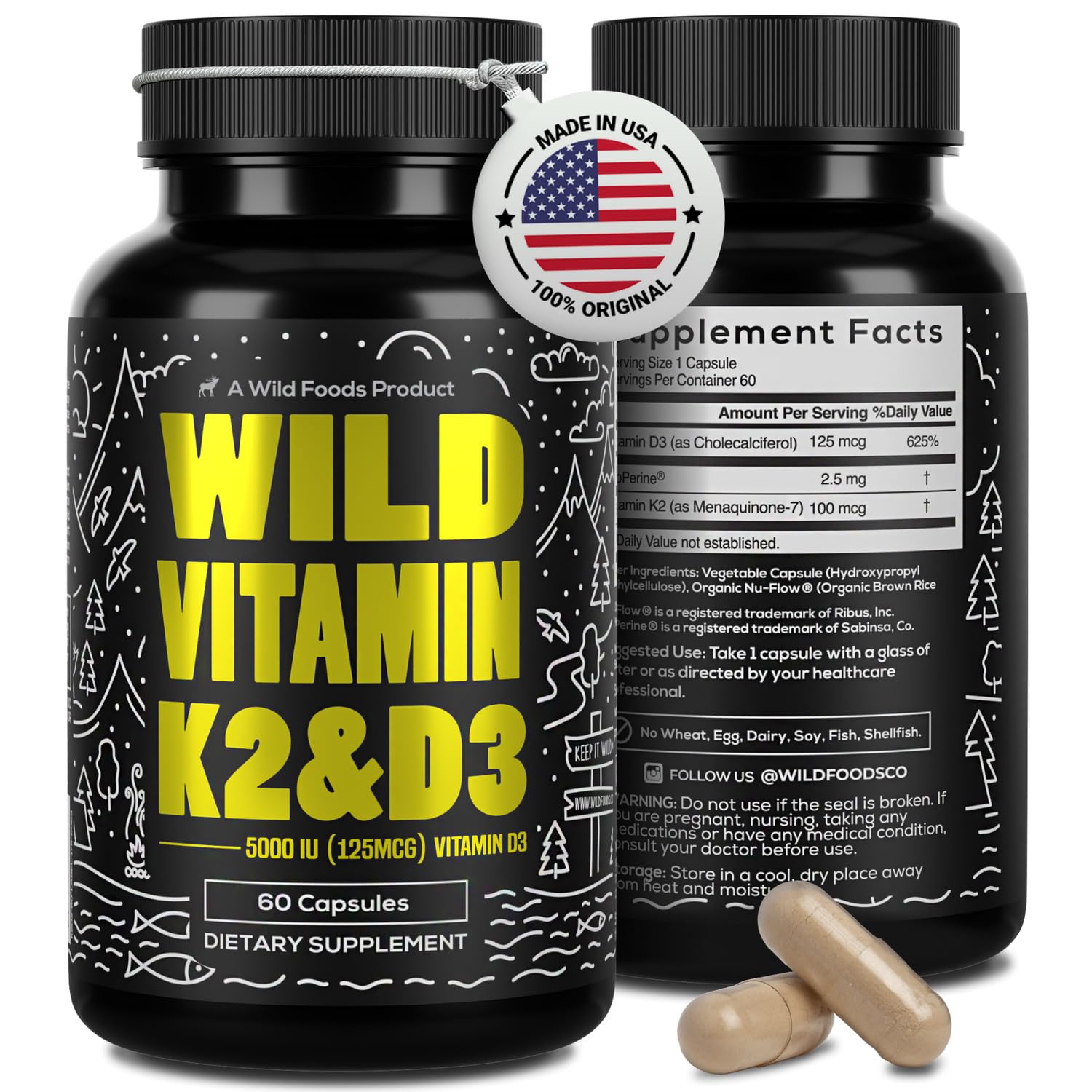 high potency vitamin d3 k2 capsules