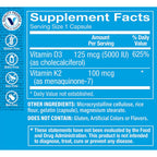 High potency Vitamin D3 K2 capsules