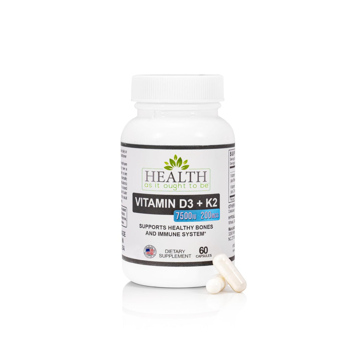 high potency vitamin D3 K2 capsules