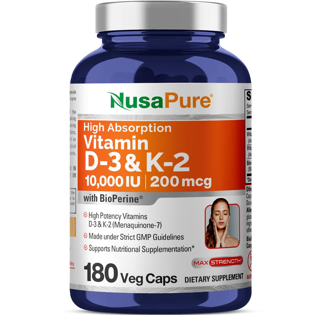 high potency vitamin D3 K2 capsules