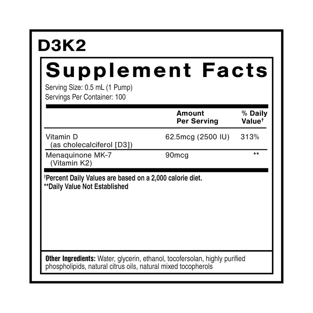 high potency vitamin D3 K2 formula