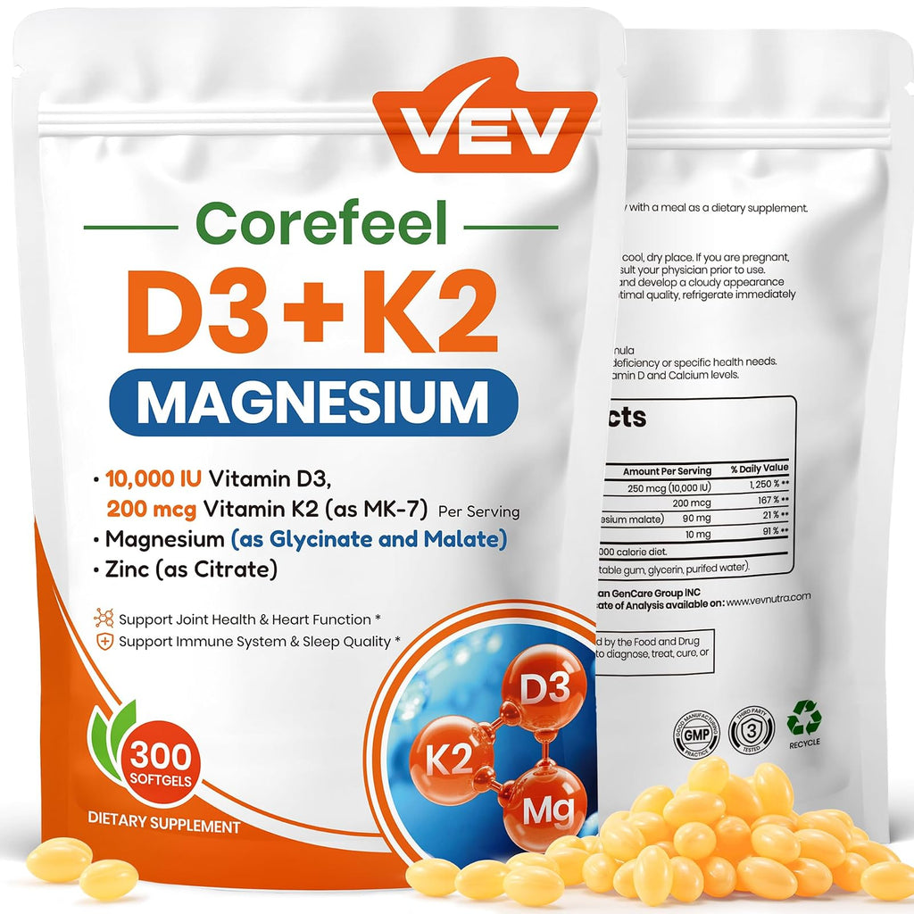 high potency vitamin D3 K2 softgels