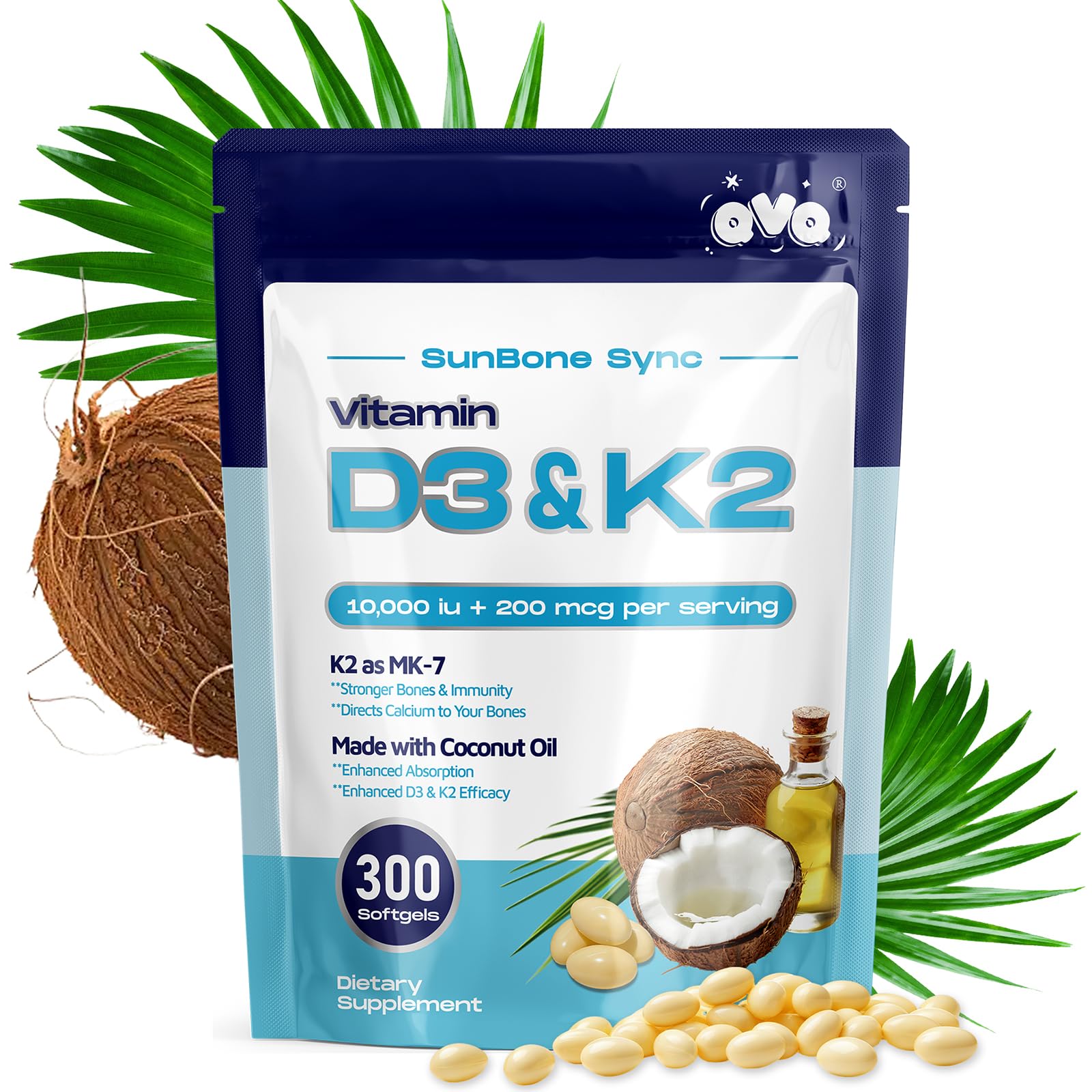 high potency vitamin D3 K2 softgels