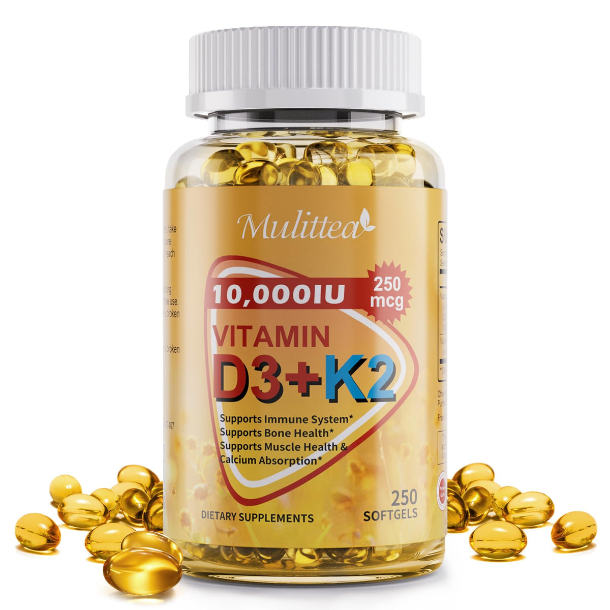 high potency vitamin D3 K2 softgels
