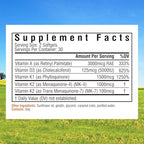 High potency Vitamin D3 K2 softgels