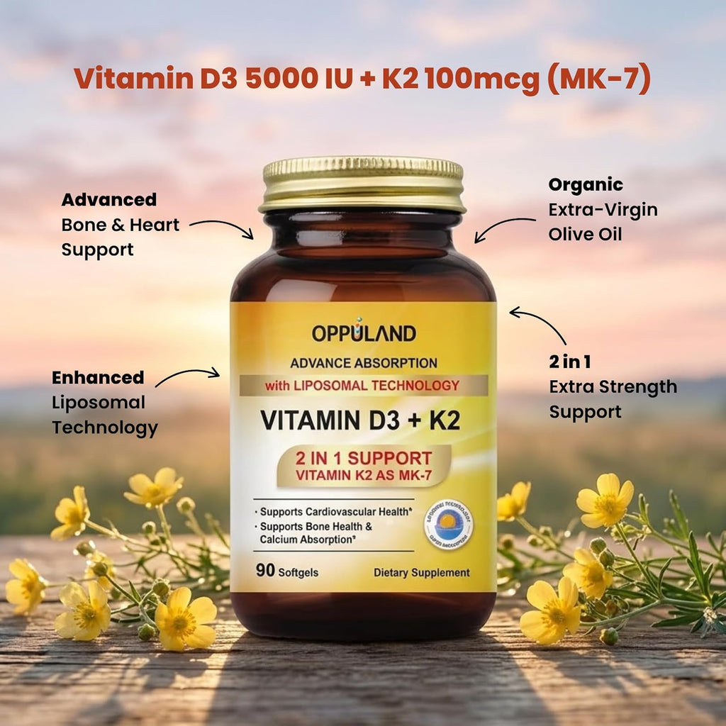 High potency Vitamin D3 K2 supplement