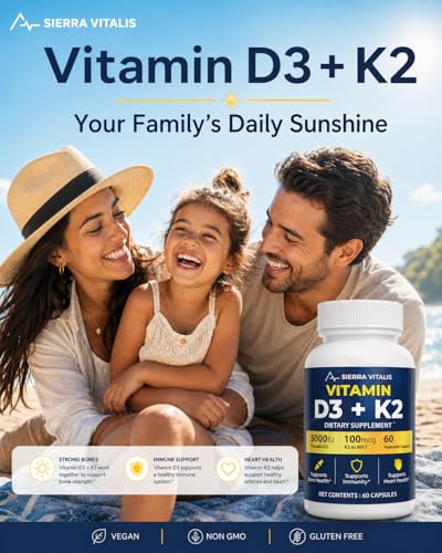 High potency Vitamin D3 K2 supplement