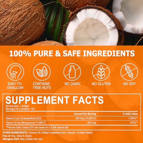 High potency Vitamin D3 K2 supplement