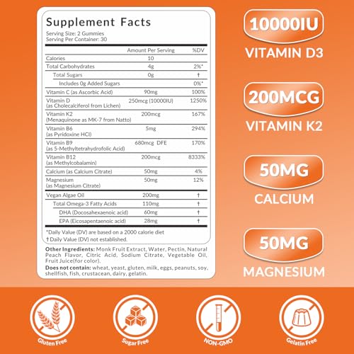 High potency vitamin D3 K2 supplement