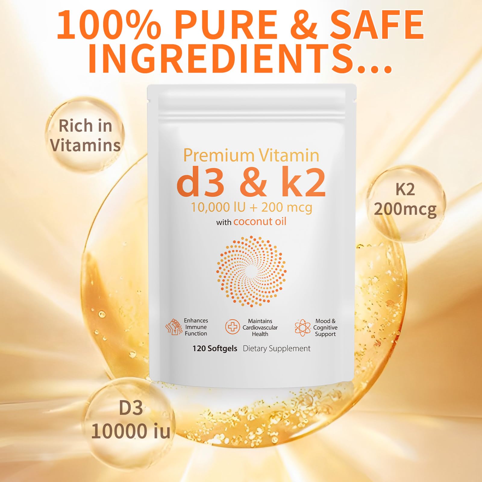 high potency vitamin D3 K2 supplement