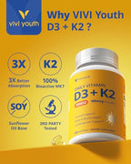 High potency Vitamin D3 K2 supplement