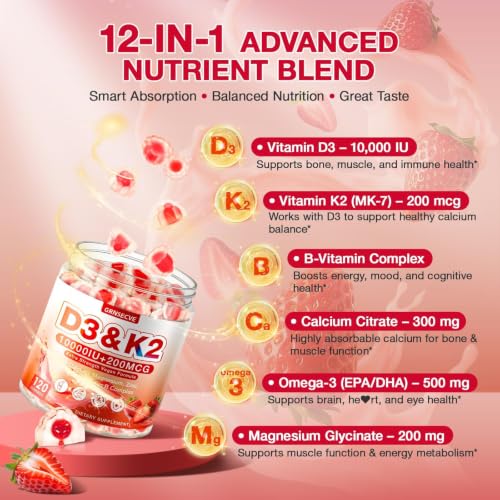 High potency Vitamin D3 K2 supplements