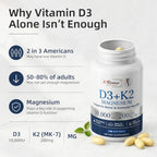 High potency vitamin D3 K2 with magnesium