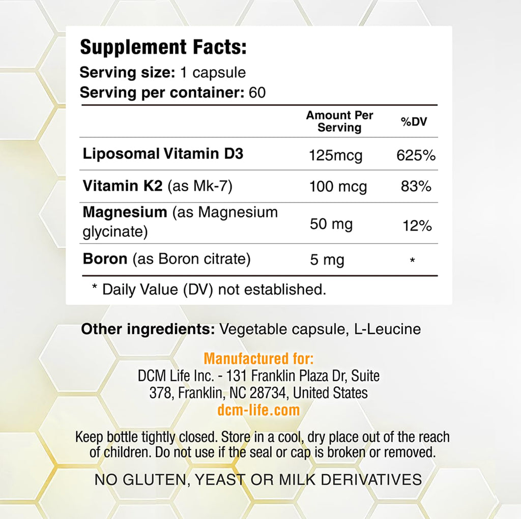 High potency Vitamin D3 K2