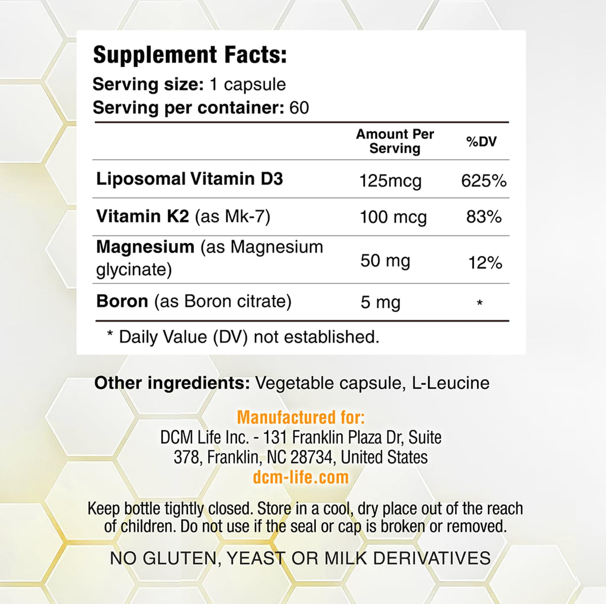 High potency Vitamin D3 K2
