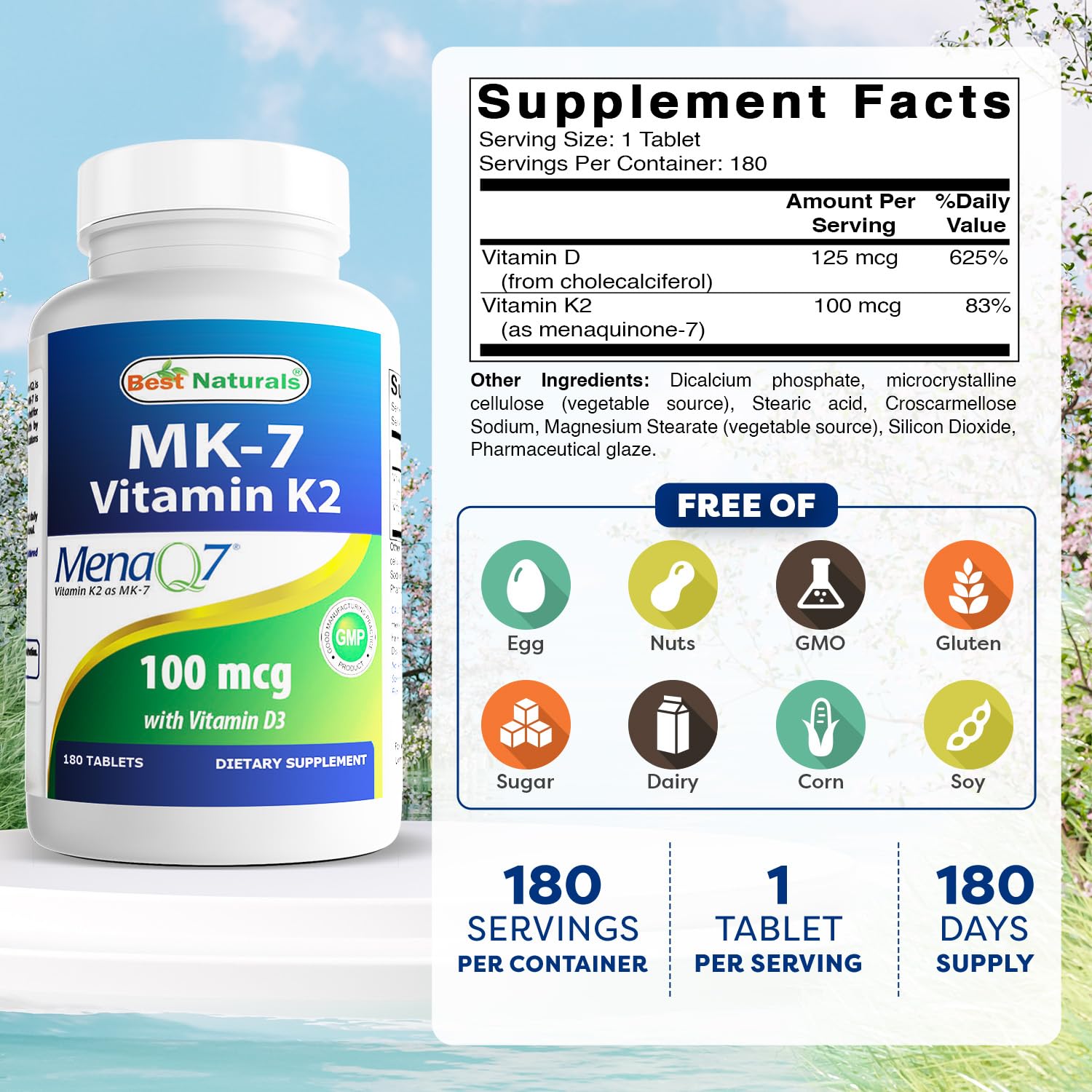 High potency vitamin D3 K2