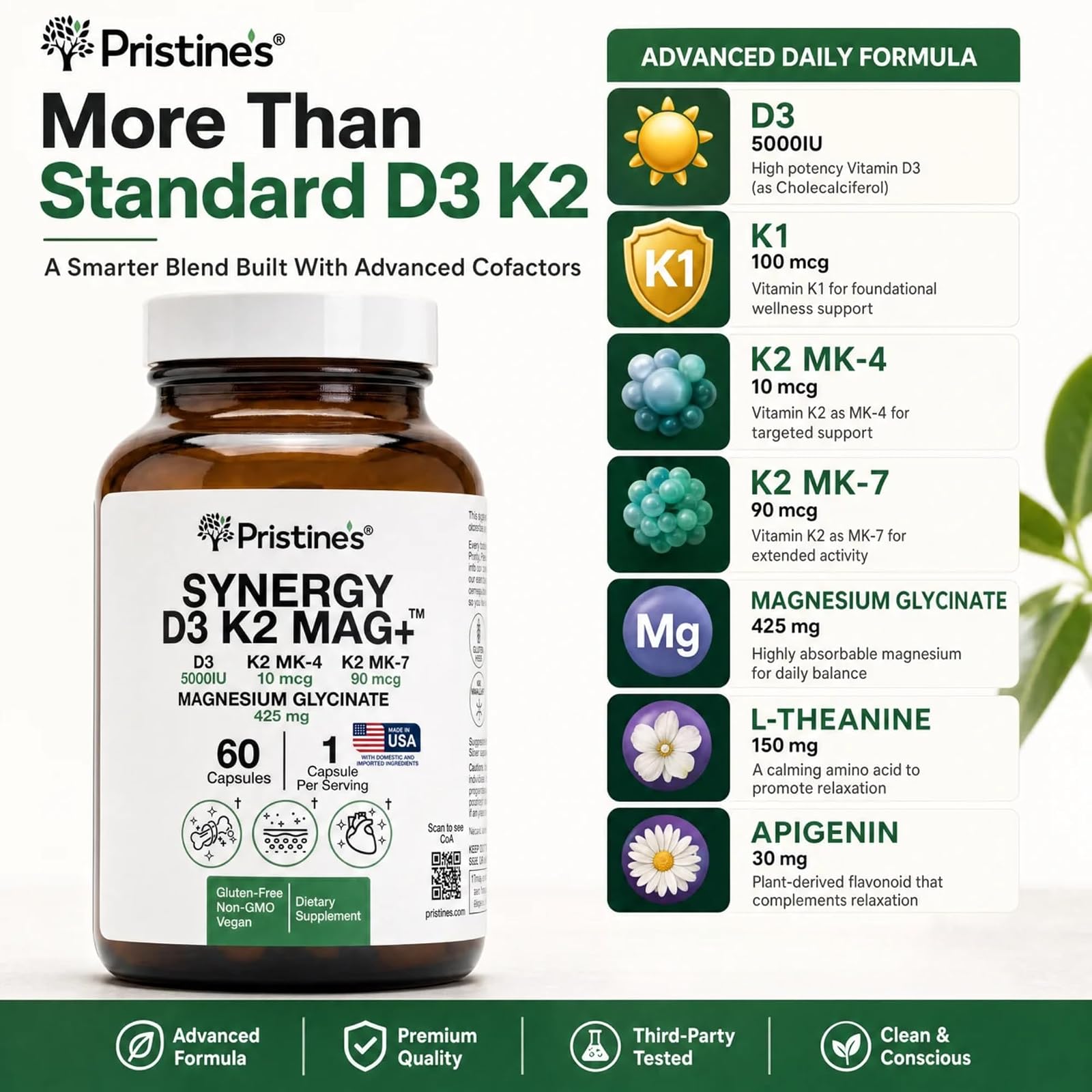 High potency Vitamin D3 K2