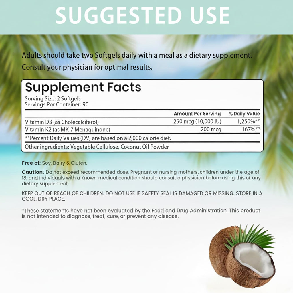 high potency Vitamin D3 K2
