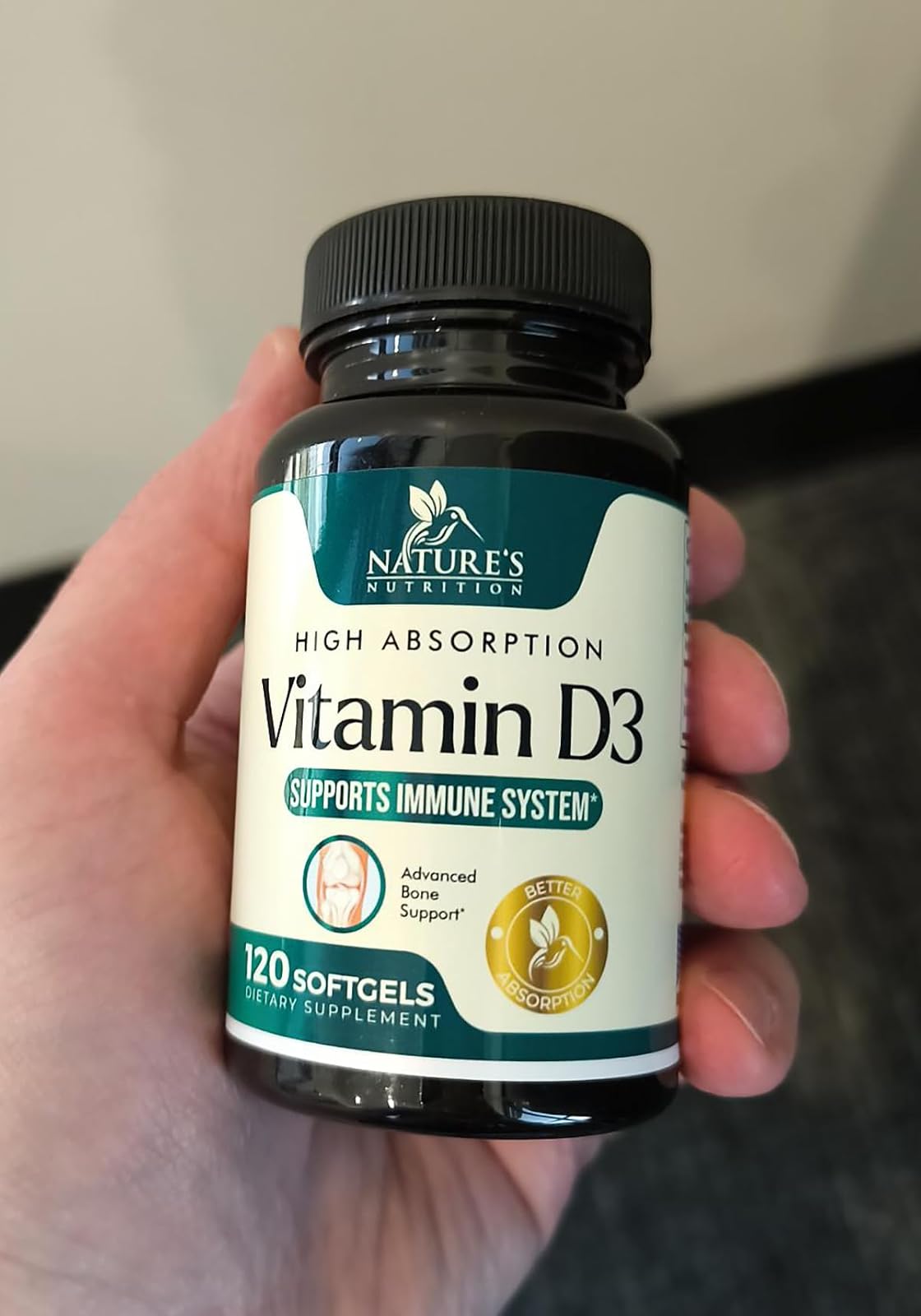 High potency Vitamin D3 softgels 120 count