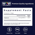 High potency vitamin D3 softgels