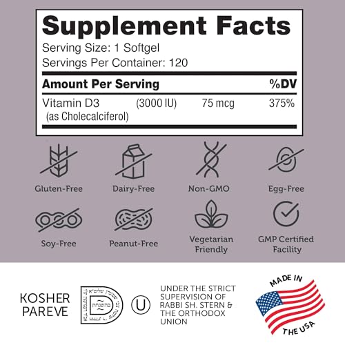 high potency Vitamin D3 softgels