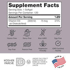 high potency Vitamin D3 softgels