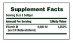High potency Vitamin D3 softgels