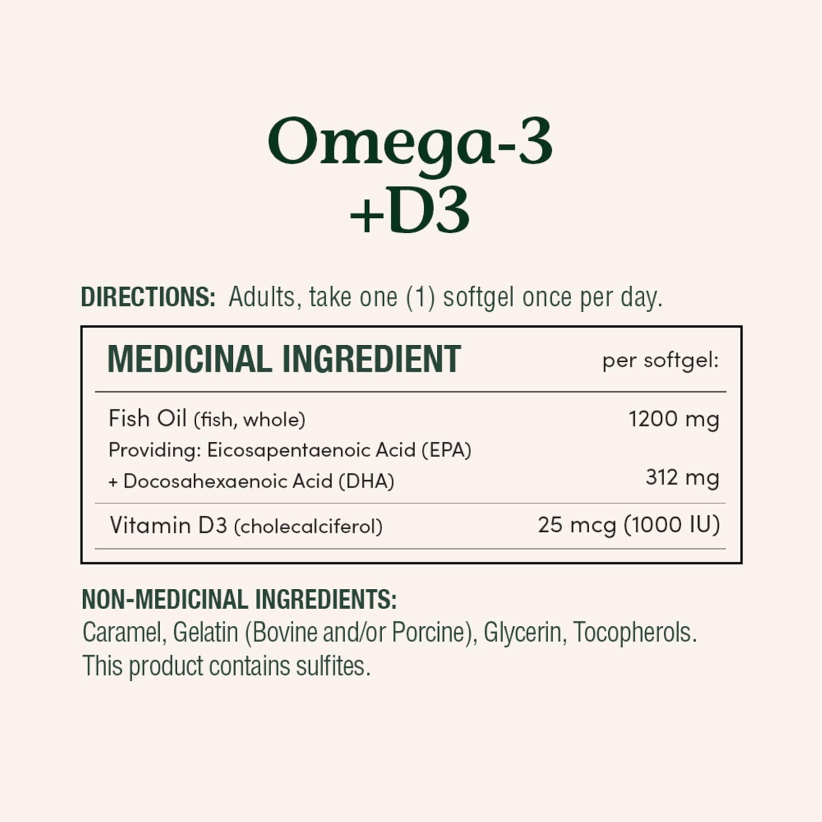 High potency vitamin D3 softgels
