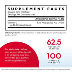 high potency Vitamin D3 softgels