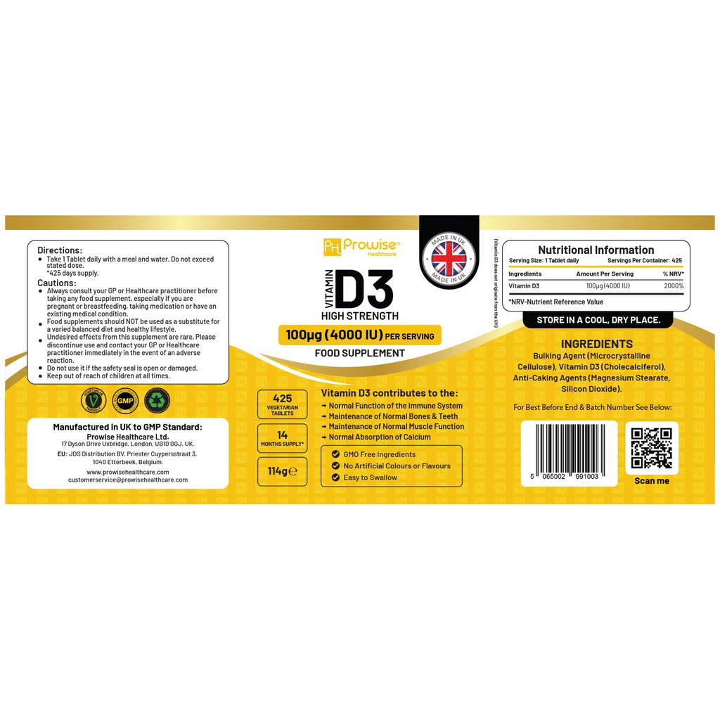 High potency Vitamin D3 supplement