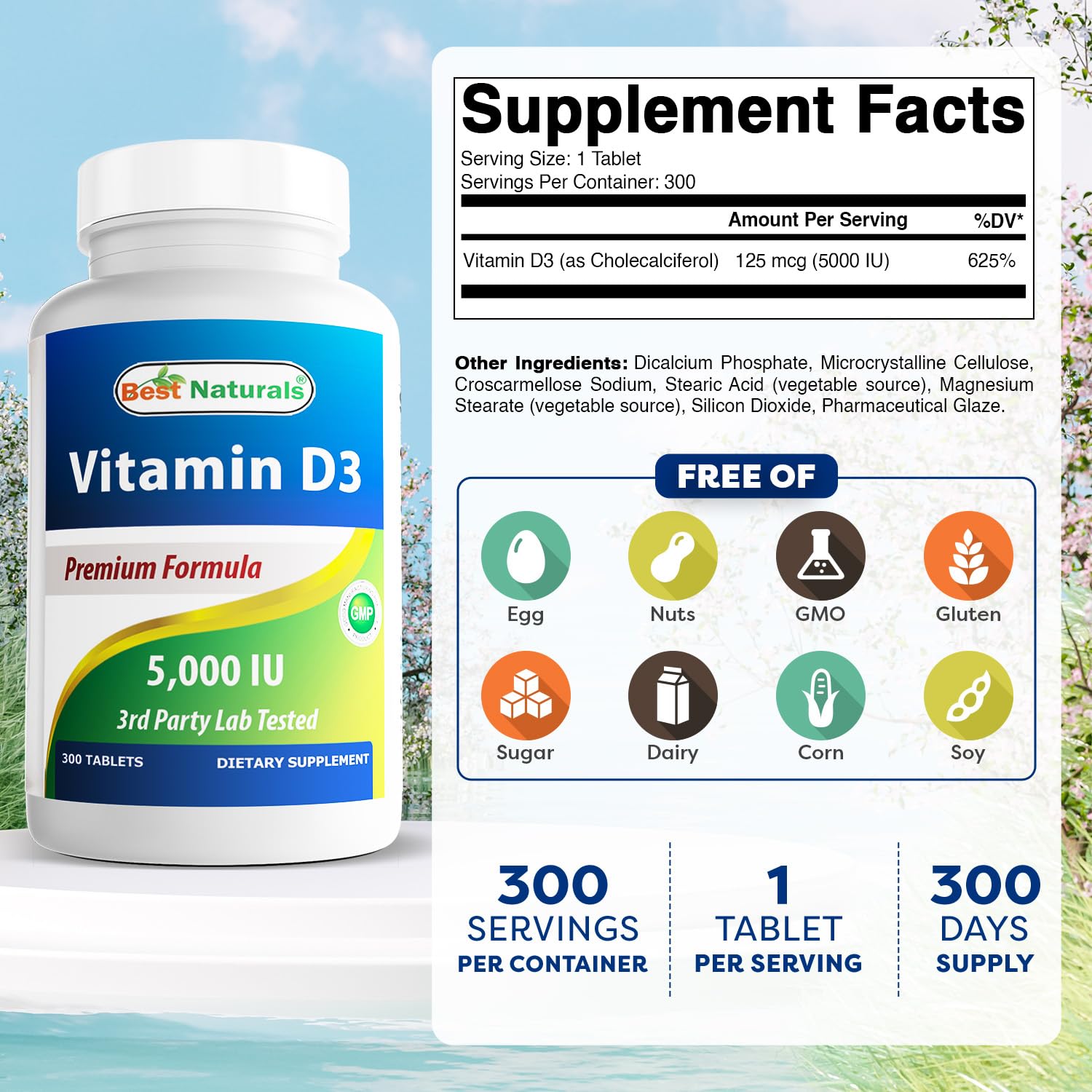 High potency Vitamin D3 supplement