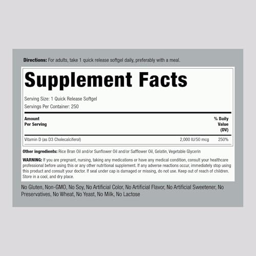 High potency Vitamin D3 supplement