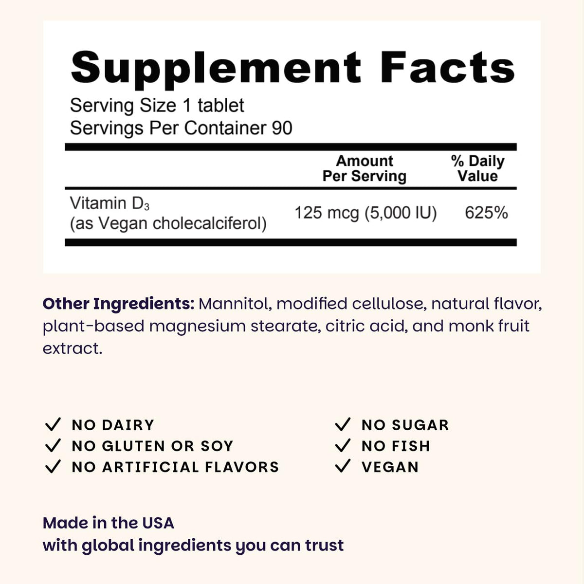 high potency Vitamin D3 tablets
