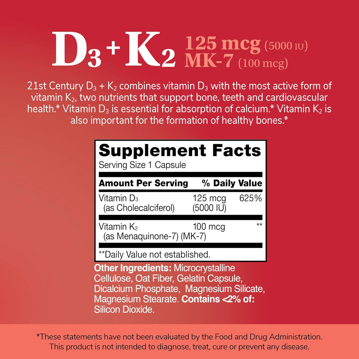 High potency Vitamin D3 with K2