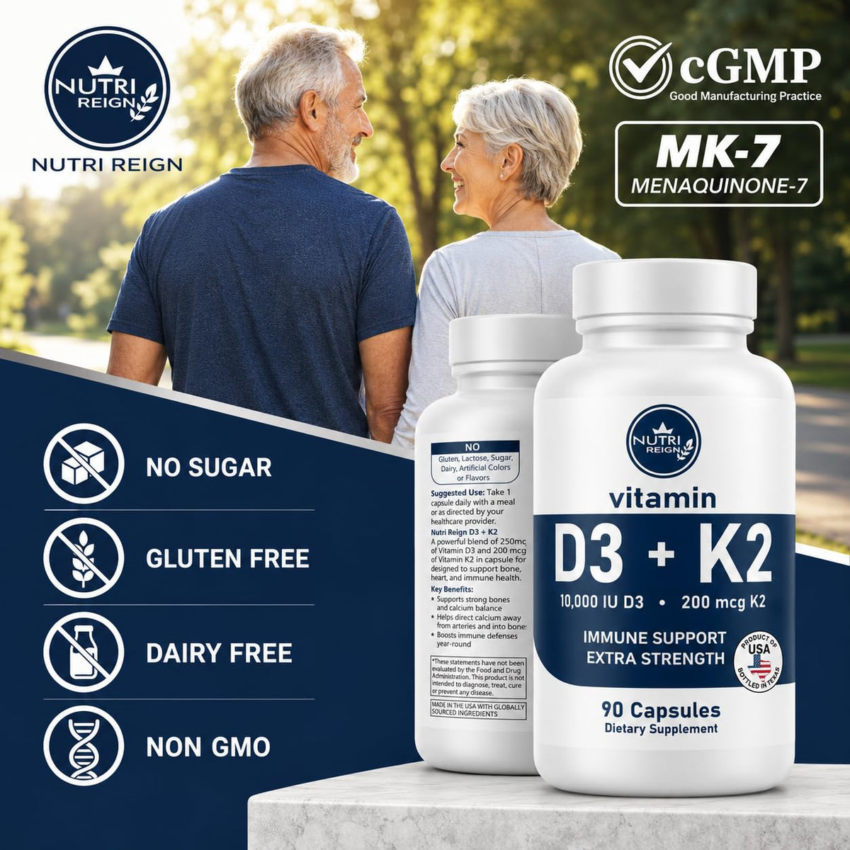High potency Vitamin D3 with K2