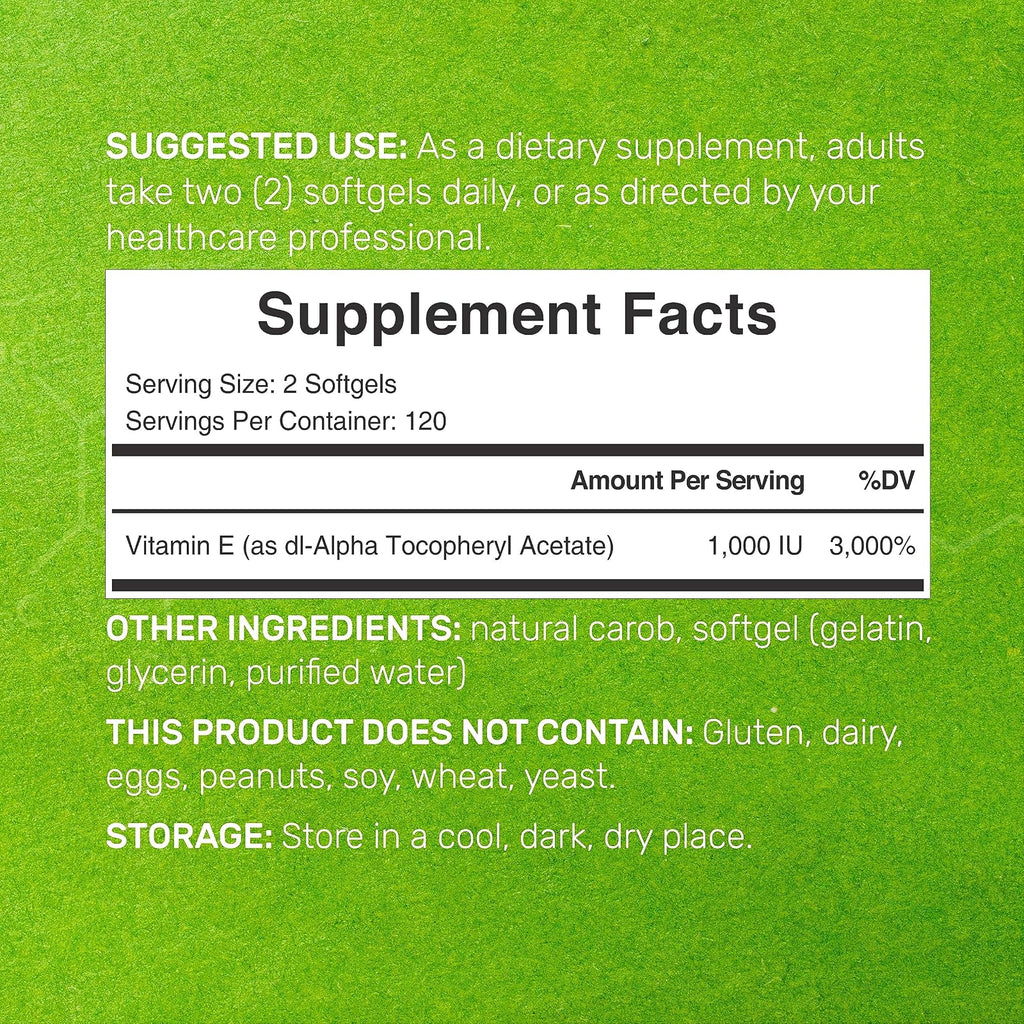 High potency vitamin E 1000 IU