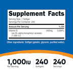 High potency Vitamin E 1000 IU