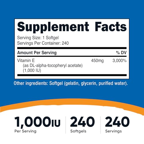 High potency Vitamin E 1000 IU