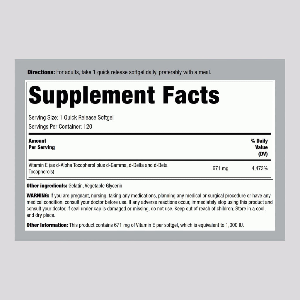 high potency vitamin E 1000 IU