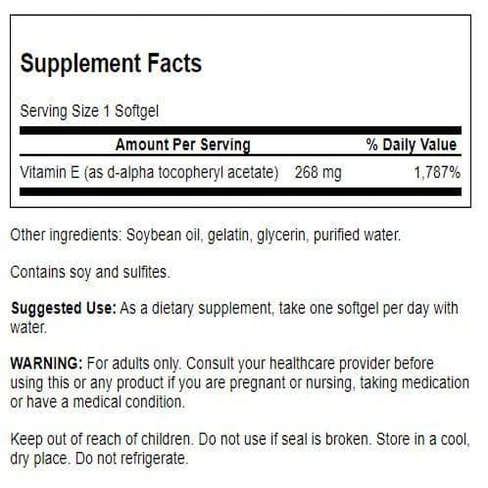 high potency vitamin E 400 IU