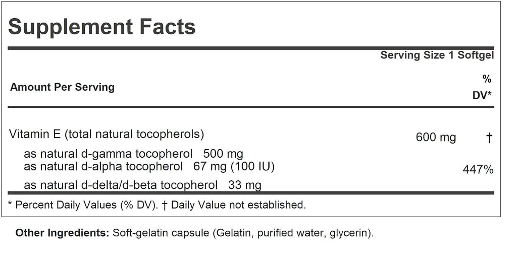 High potency vitamin E 500 mg