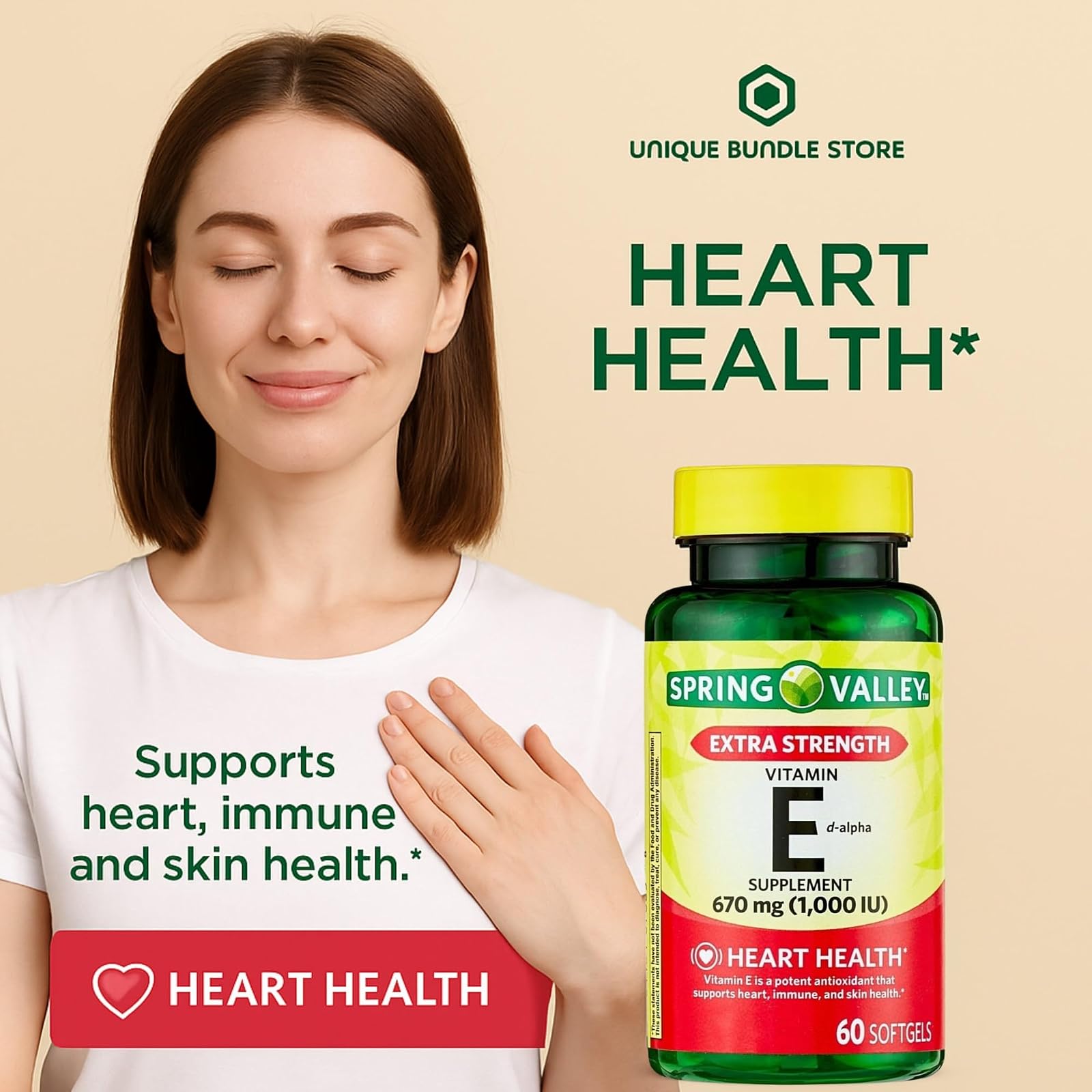 High potency Vitamin E 670 mg