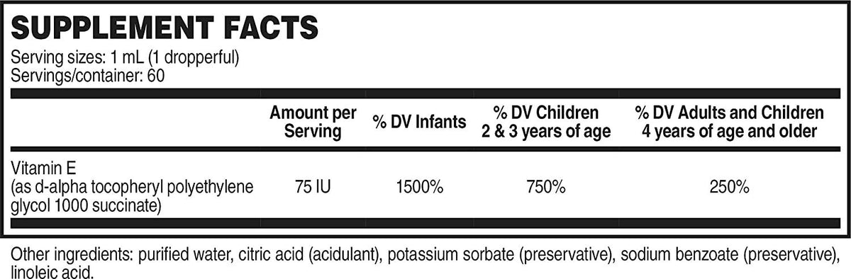 High potency Vitamin E oil